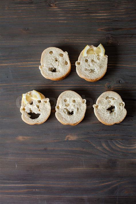 Faces From Bread Stock Image Colourbox