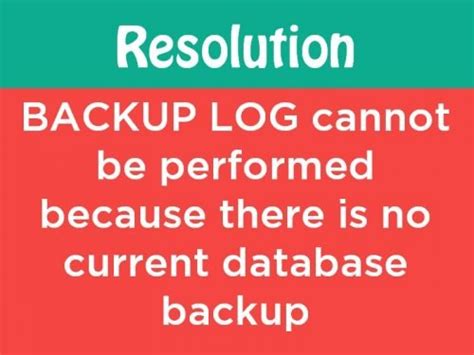 Sql Server Fix Error 4214 Backup Log Cannot Be Performed Because