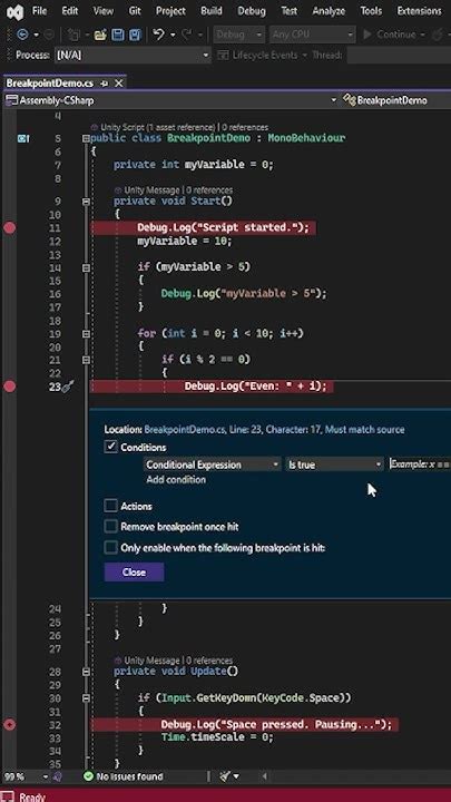 Unity Breakpoints Tutorial Debugging Like A Pro In 60 Seconds Youtube