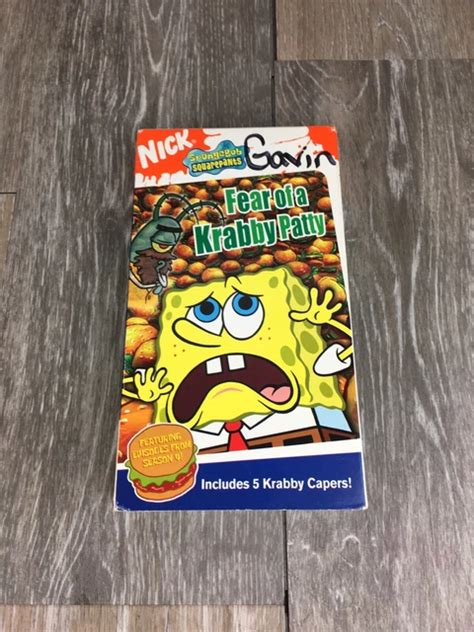 Spongebob Squarepants Fear Of A Krabby Patty Vhs Video Tape Nick My