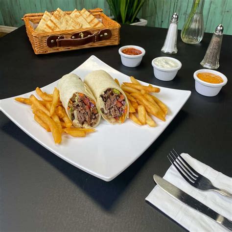 Mix Beef And Lamp And Chicken Doner Wrap Laila Turkish And Mediterranean Grill