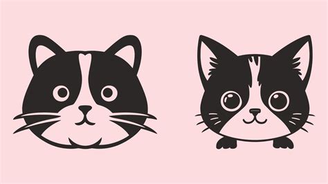 Minimal Cat Cute Cat Cute Cat Face Pussy Cat Vector Art At Vecteezy