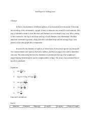 Understanding Scaling Laws In Lab Report Experimental Course Hero