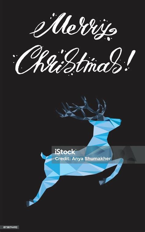메리 크리스마스 인사말 카드는 사슴으로 글자입니다 벡터 일러스트 레이 션 12월에 대한 스톡 벡터 아트 및 기타 이미지 12월 1월 Political Party