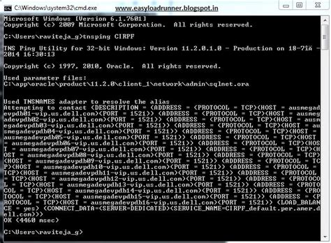 performance engineering sreenivasulu kota tnsnames ora file unable to