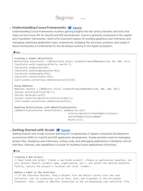 Cocoa Frameworks And Xcode Basics Pdf Cocoa Api Xcode