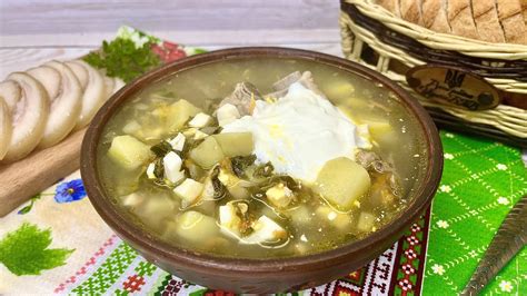 Український Зелений Борщ за маминим рецептом Українська традиційна страва Youtube