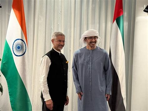 Eam Jaishankar Meets Uae Counterpart Discuss Opportunities For Advancing Wide Ranging Cooperation