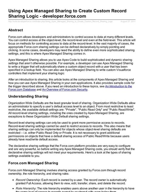 using apex managed sharing to create custom record sharing logic