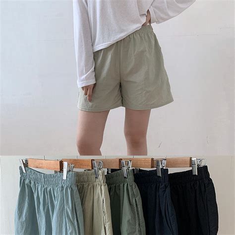 솔리데이 바스락팬츠 여자밴딩반바지 여자4부반바지