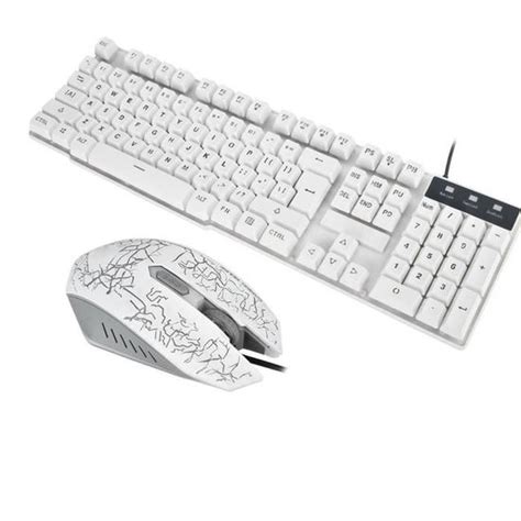 Hurrise Clavier Et Souris Filaires Wired Lighting Combo Clavier Souris