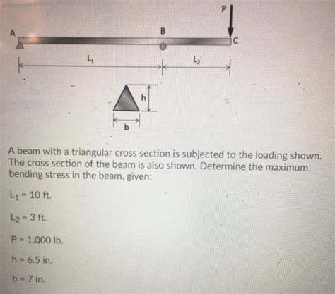Solved L2 A Beam With A Triangular Cross Section Is