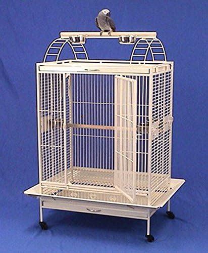 Large Wrought Iron Bird Cage Parrot Cages Macaw Dometop 36x26x65 Egg Shell