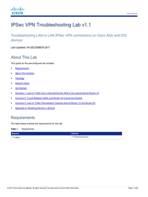 Ipsec Vpn Troubleshooting Lab V11190816 1 Pdf Computer Architecture Internet Architecture