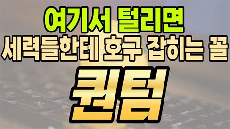 퀀텀 코인 세력들 움직임에 숟가락만 얹자 퀀텀코인퀀텀코인전망 Youtube