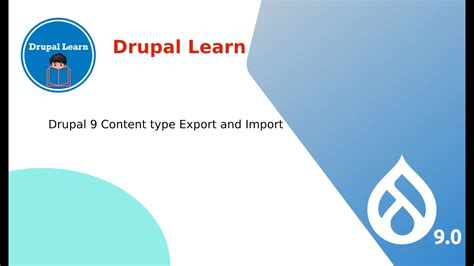 Drupal 10 Export Content Type Import Content Type Youtube