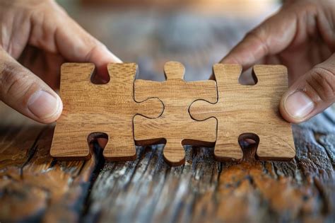 Premium Photo Connecting Puzzle Pieces Symbolizing Problemsolving And Collaboration