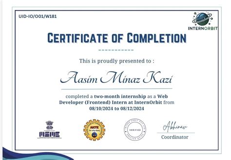 Aasim Kazi On Linkedin Webdevelopment Internship Learningandgrowth