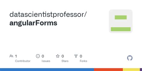 Github Datascientistprofessor Angularforms