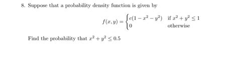 Solved Suppose That A Probability Density Function Is Chegg