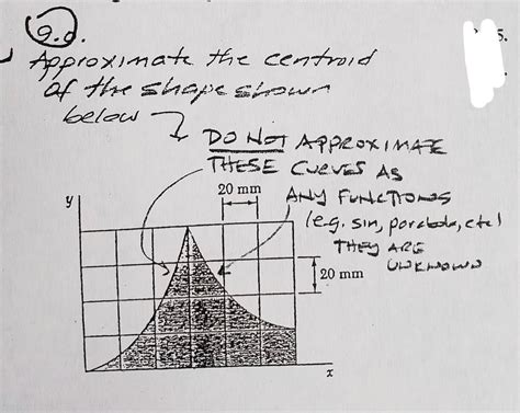 approximate the centroid of the shape shown below do not approximate