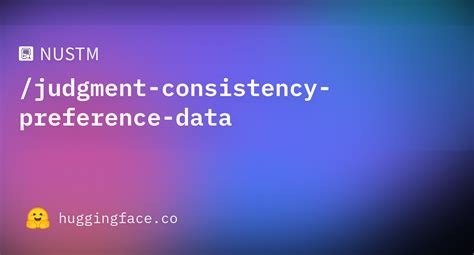 Nustmjudgment Consistency Preference Data At Main