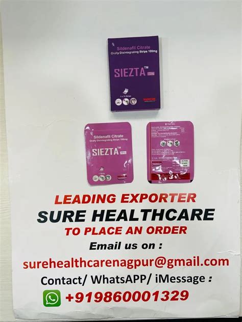 Siezta Sildenafil Disintegrating Strips 100 Mg At ₹ 750 Box In Nagpur
