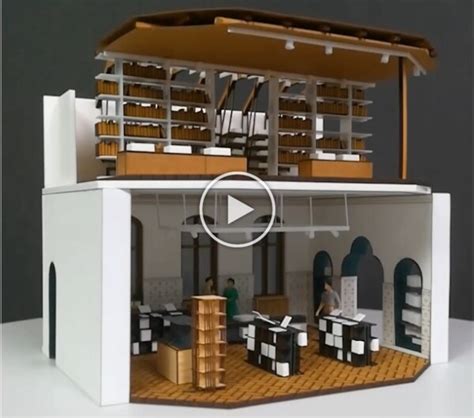 Library Model Miniature Library Architectural Scale Models