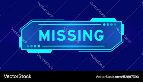 Futuristic Hud Banner That Have Word Missing Vector Image
