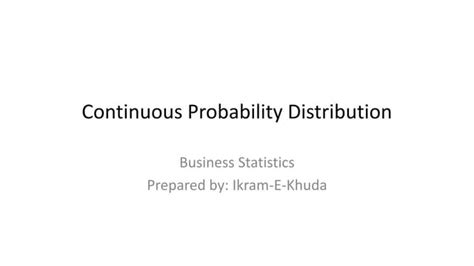 Understanding Random Variables Discrete And Continuouspptx