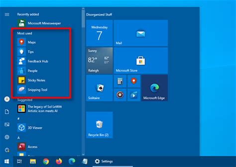 How To Hide Most Used Apps In The Start Menu On Windows 10