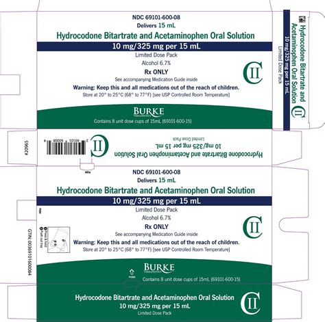 Hydrocodone Bitartrate And Acetaminophen Oral Solution Fda Prescribing Information Side