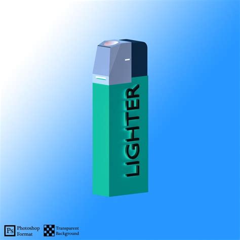 Premium Psd Lighter In Dark Gamma Green 3d Illustration