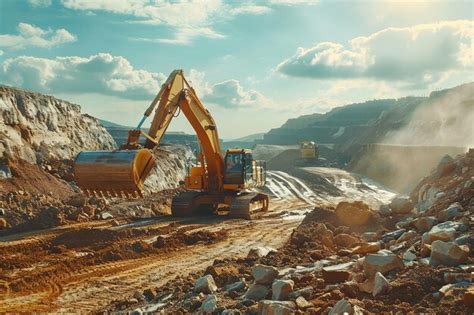 Premium Photo Excavator In Open Pit Mining