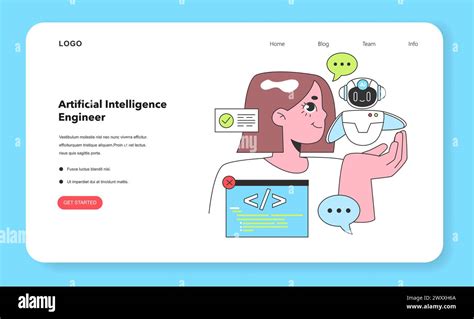 An Artificial Intelligence Engineer Is Engaged With An Ai Robot Illustrating The Interaction