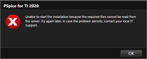 Pspice For Ti Unable To Start The Installation Simulation Hardware And System Design Tools
