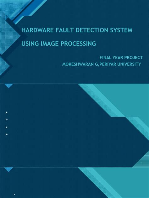 Hardware Fault Detection System Pdf Applied Mathematics Artificial Intelligence