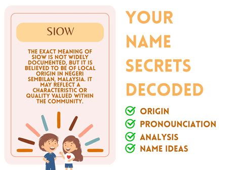 Siow Name Meaning And Pronunciation