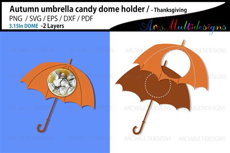 Autumn Umbrella Candy Dome Graphic By Arcs Multidesigns · Creative Fabrica