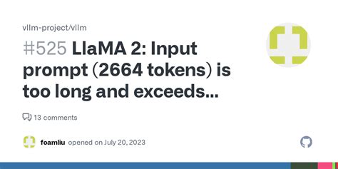 Llama 2 Input Prompt 2664 Tokens Is Too Long And Exceeds Limit Of 20482560 · Issue 525