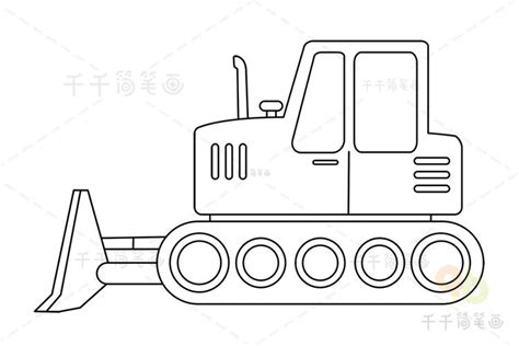 盖房子需要的机器车简笔画（流行13张） 简笔画图片大全