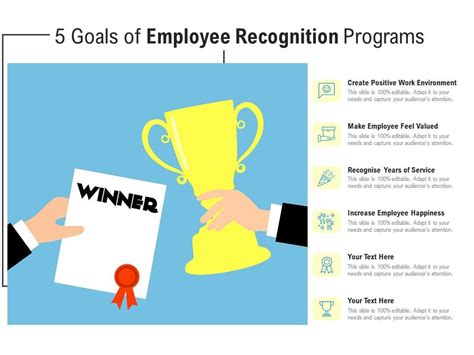 5 Goals Of Employee Recognition Programs Powerpoint Slides Diagrams Themes For Ppt