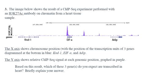 Solved 3 The Image Below Shows The Result Of A ChIP Seq Chegg Com