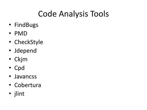 Ppt Static Code Analysis To Find Bugs Powerpoint Presentation Free