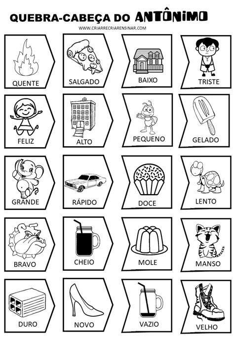 AntÔnimos E SinÔnimos Learn Portuguese Education Igarassu