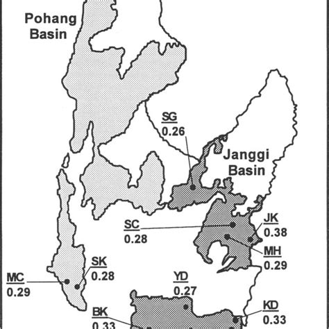 Map Showing The Layer Charges Of Smectite In The Pohang Area Download Scientific Diagram