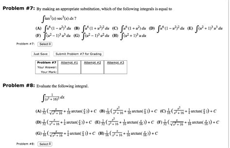 Solved Problem 7 By Making An Appropriate Substitution