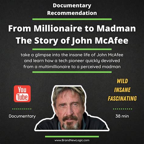 Check Out The Wild Documentary Of John Mcafee R Brandnewlogic