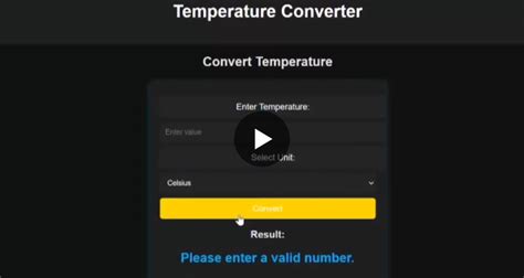 Webdevelopment Temperatureconverter Uiux Techproject Oasisinfobyte