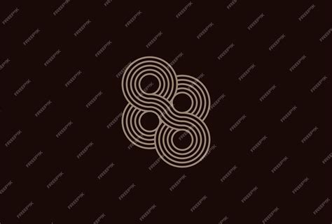 Premium Vector Abstract 88 Number Logo Gold 88 Number Monogram Line